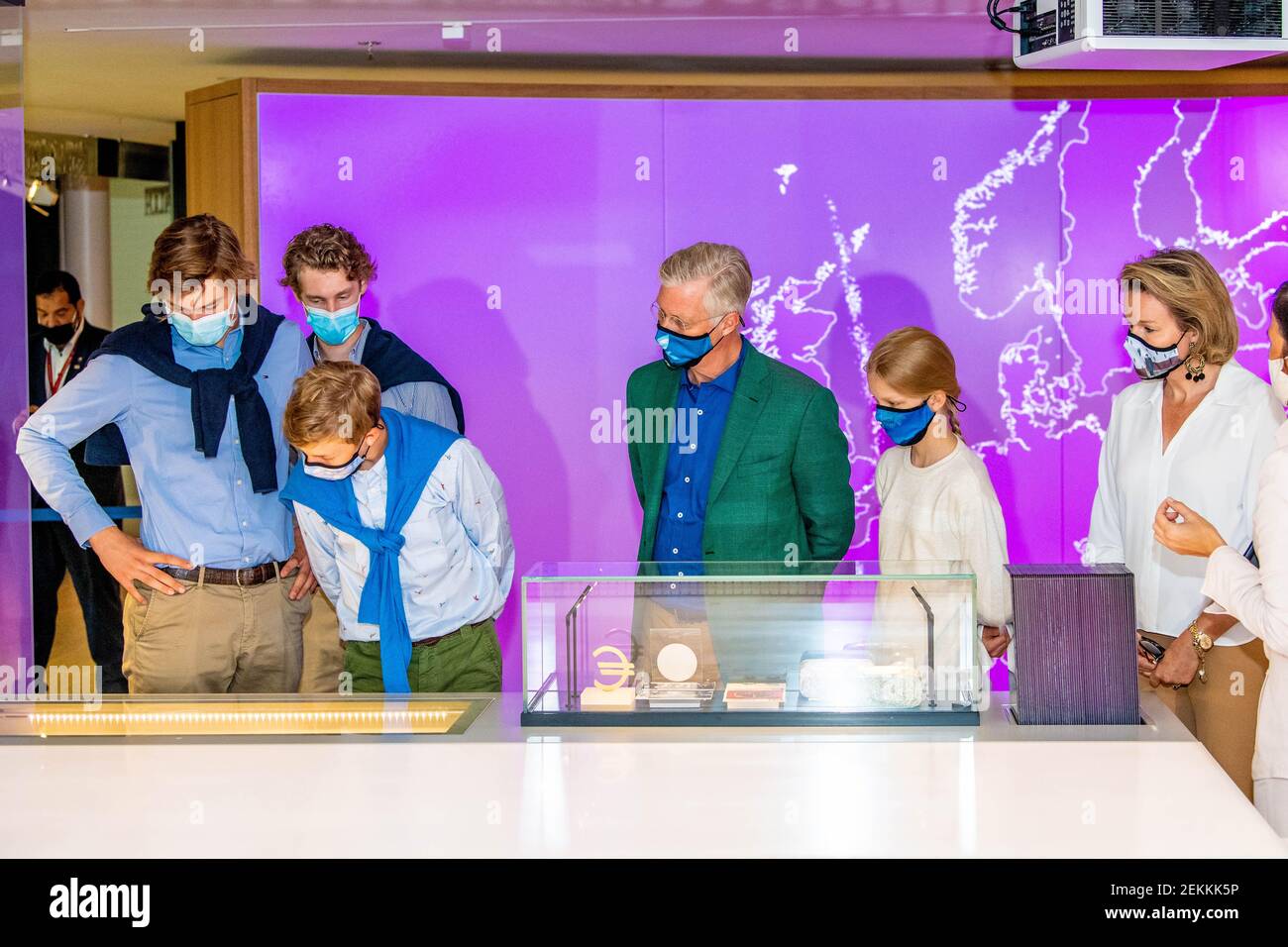 King Philippe, Filip of Belgium and Queen Mathilde with their children ...