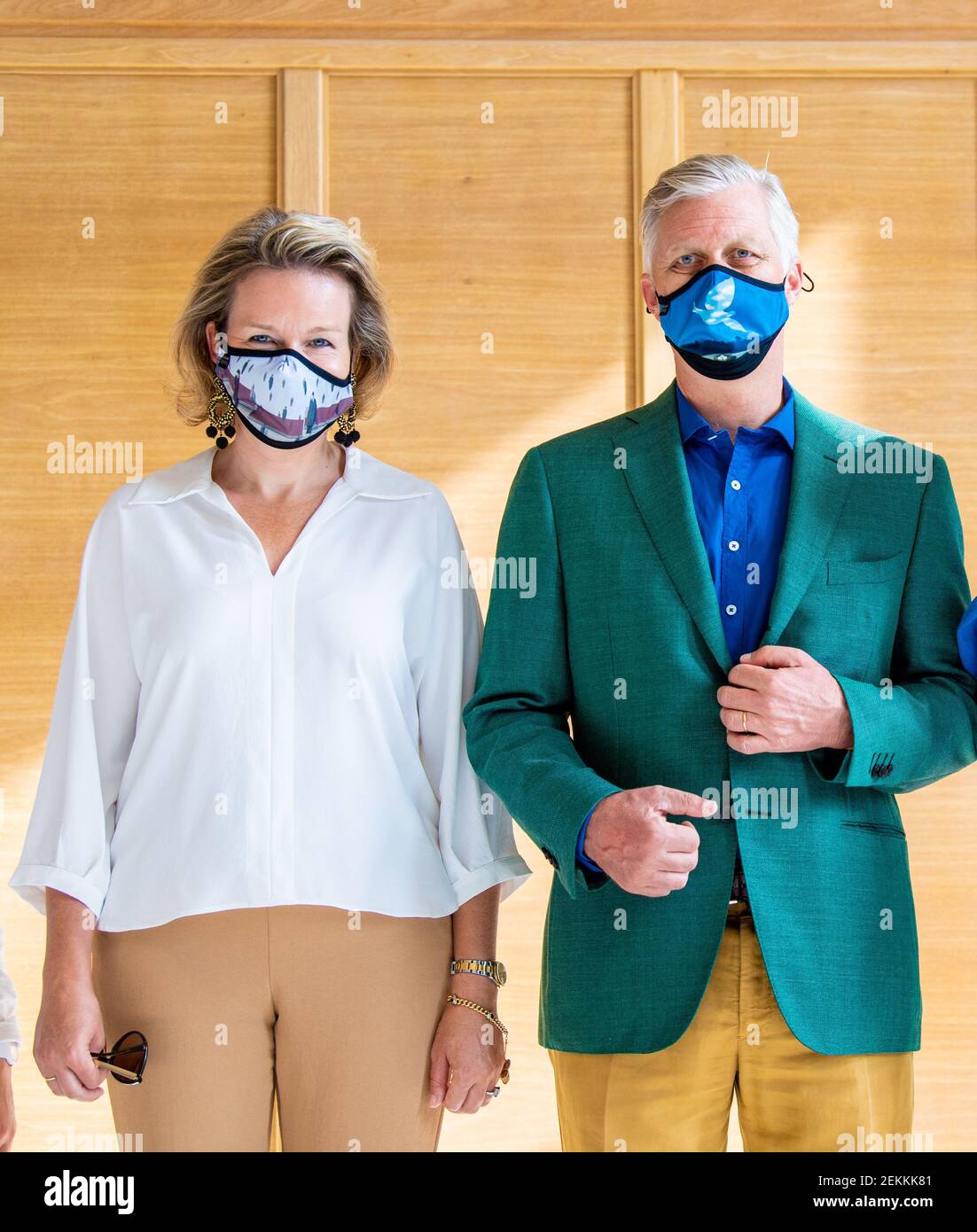 King Philippe, Filip of Belgium and Queen Mathilde on the bike cycling ...