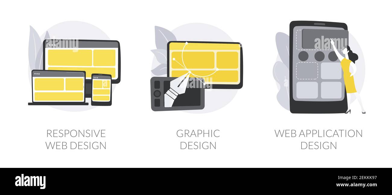 Graphic designer service abstract concept vector illustrations Stock ...