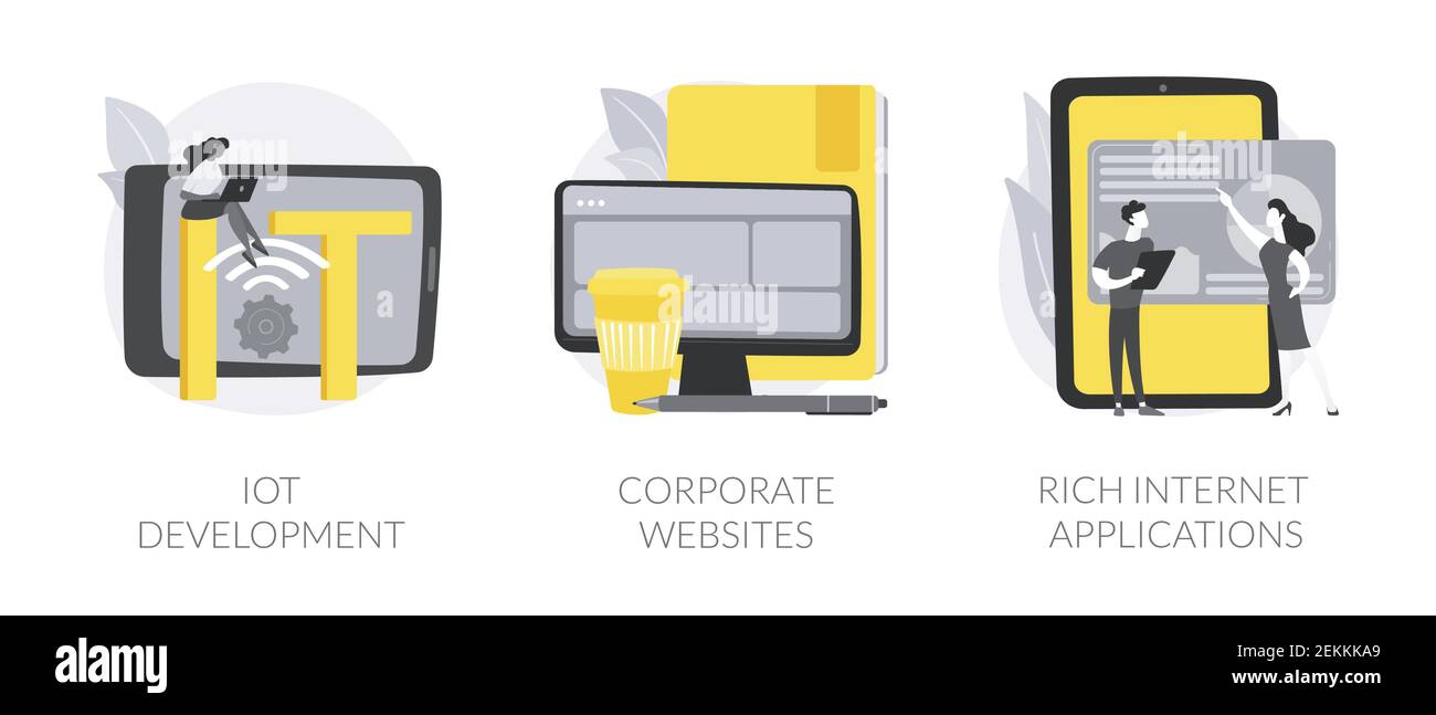 IT services abstract concept vector illustrations Stock Vector Image ...