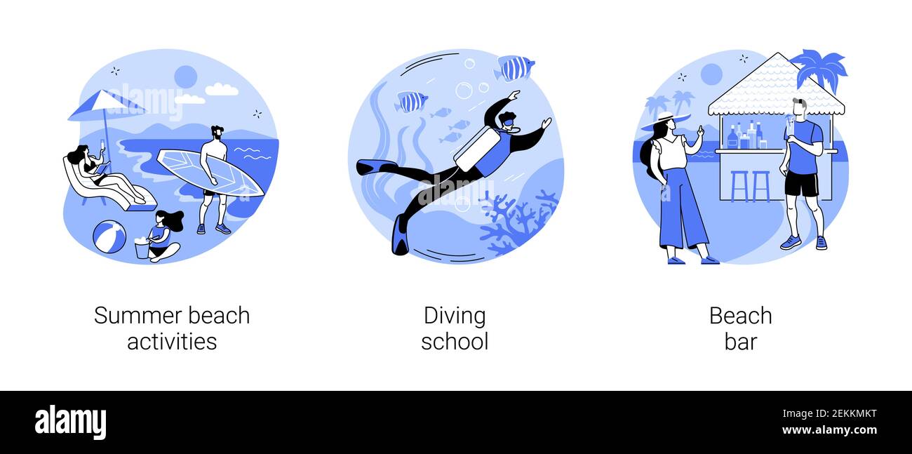 Summer resort abstract concept vector illustrations Stock Vector Image ...