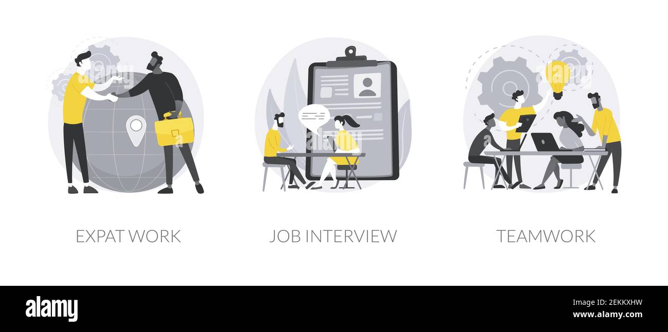 Hiring employees abstract concept vector illustrations Stock Vector ...