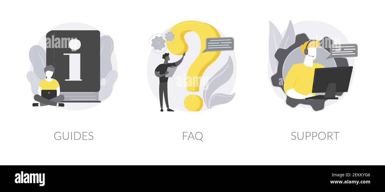 Customer help service abstract concept vector illustrations Stock ...