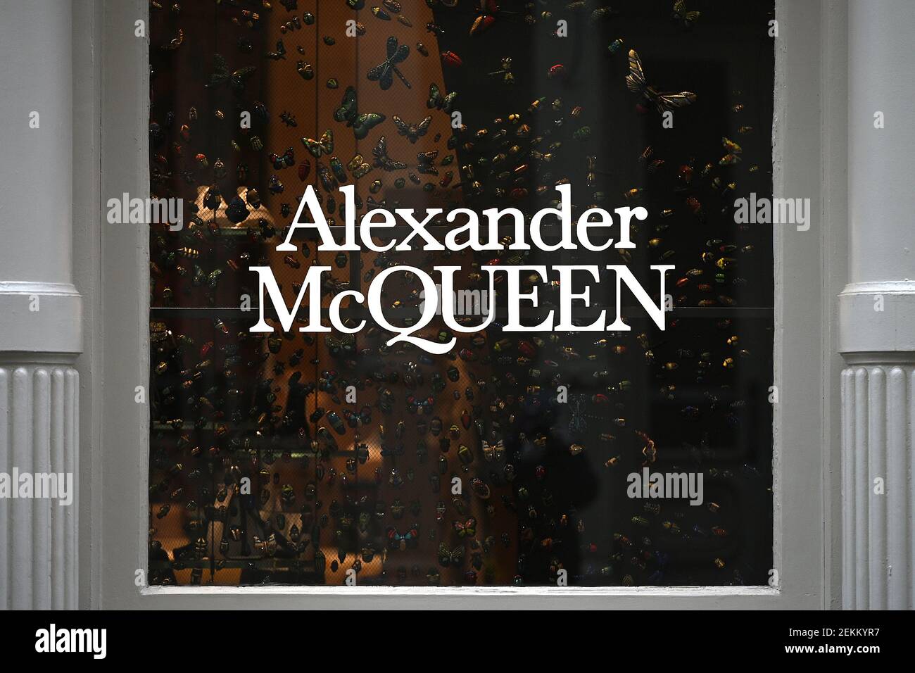 View of UK designer Alexander McQueen retail store in the Soho ...