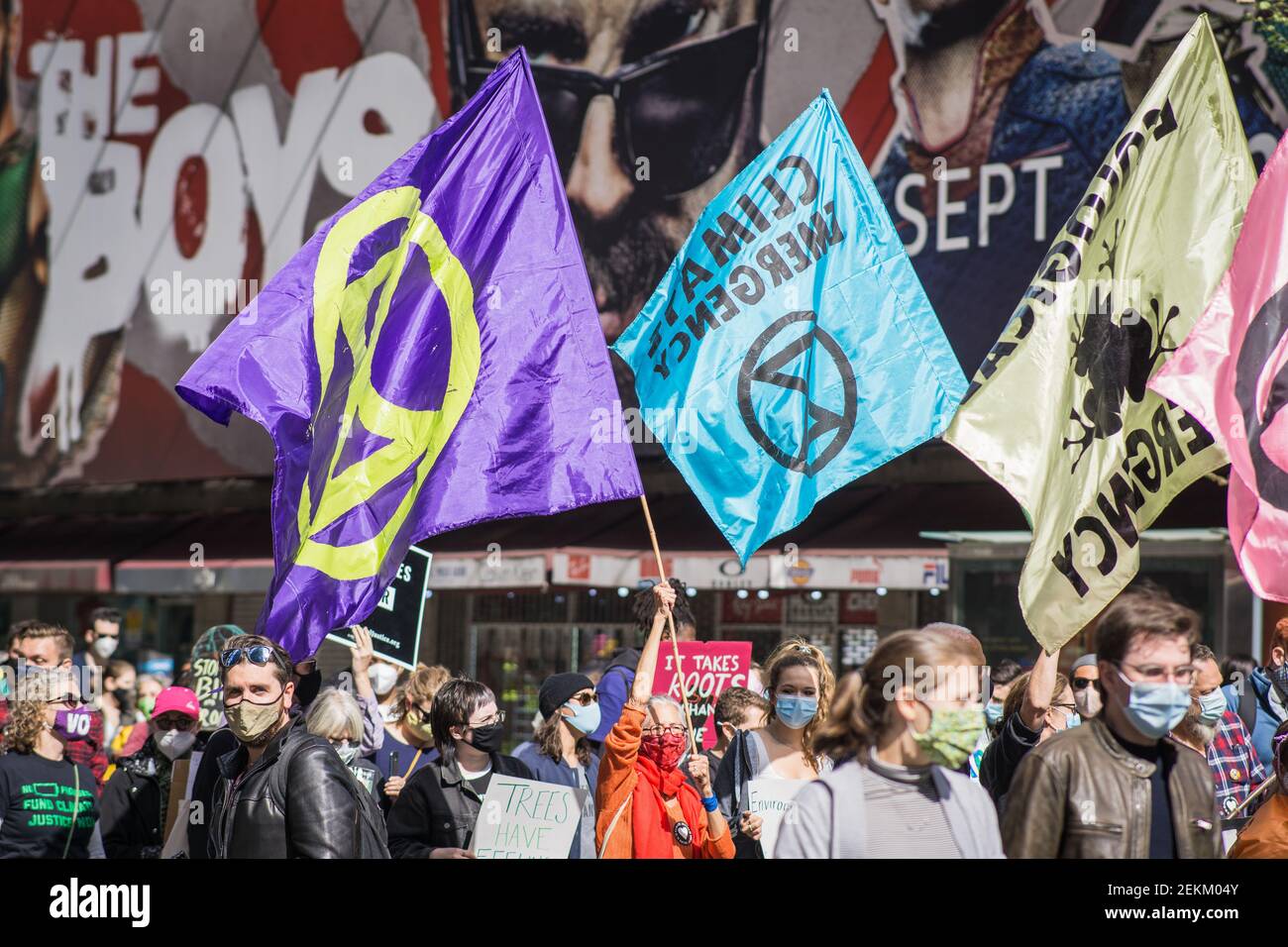 Various activist groups came together to demand climate and racial ...