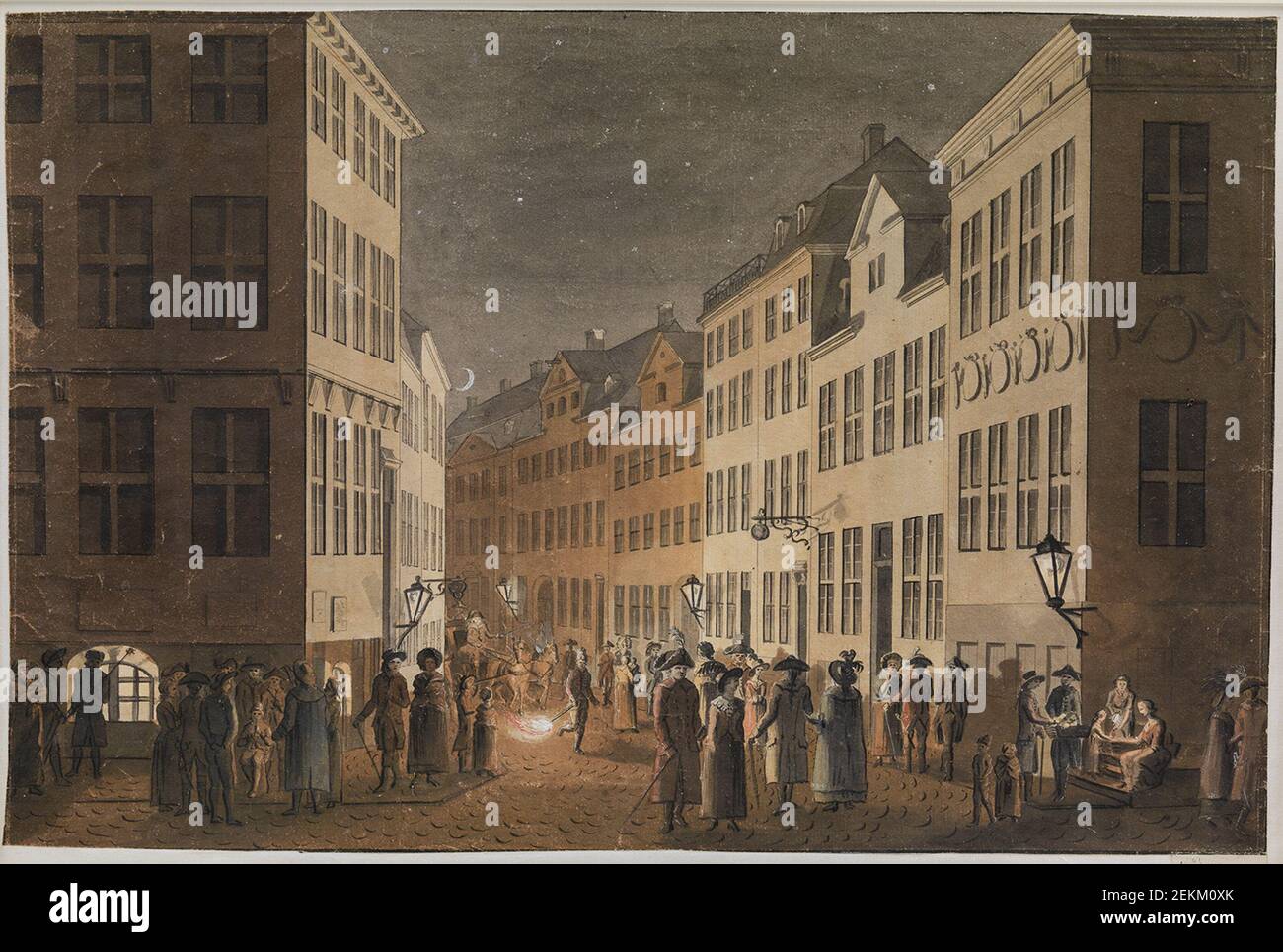 Jes Bunden (1766-1829), party of Oestergade seen from Kongens Nytorv., 1788 Stock Photo - Alamy