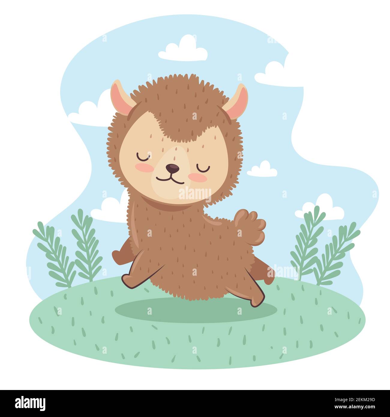 cute lovely , lamb in the camp Stock Vector Image & Art - Alamy