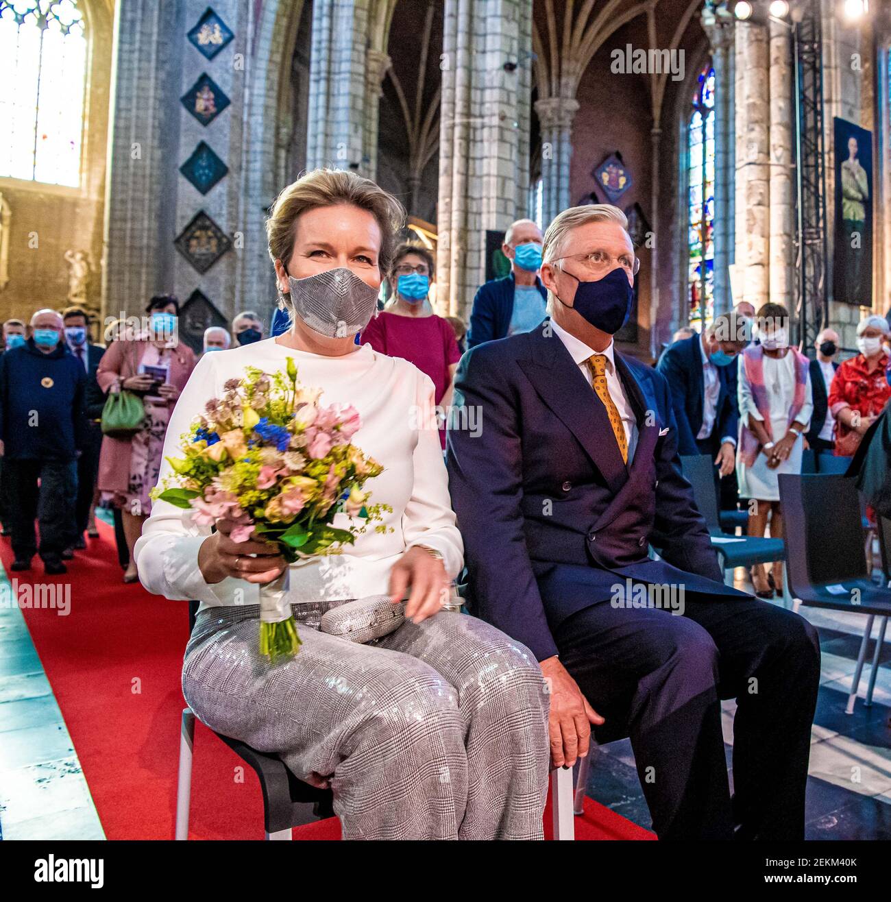 King Philippe - Filip and Queen Mathilde present at the Fur Jan van ...