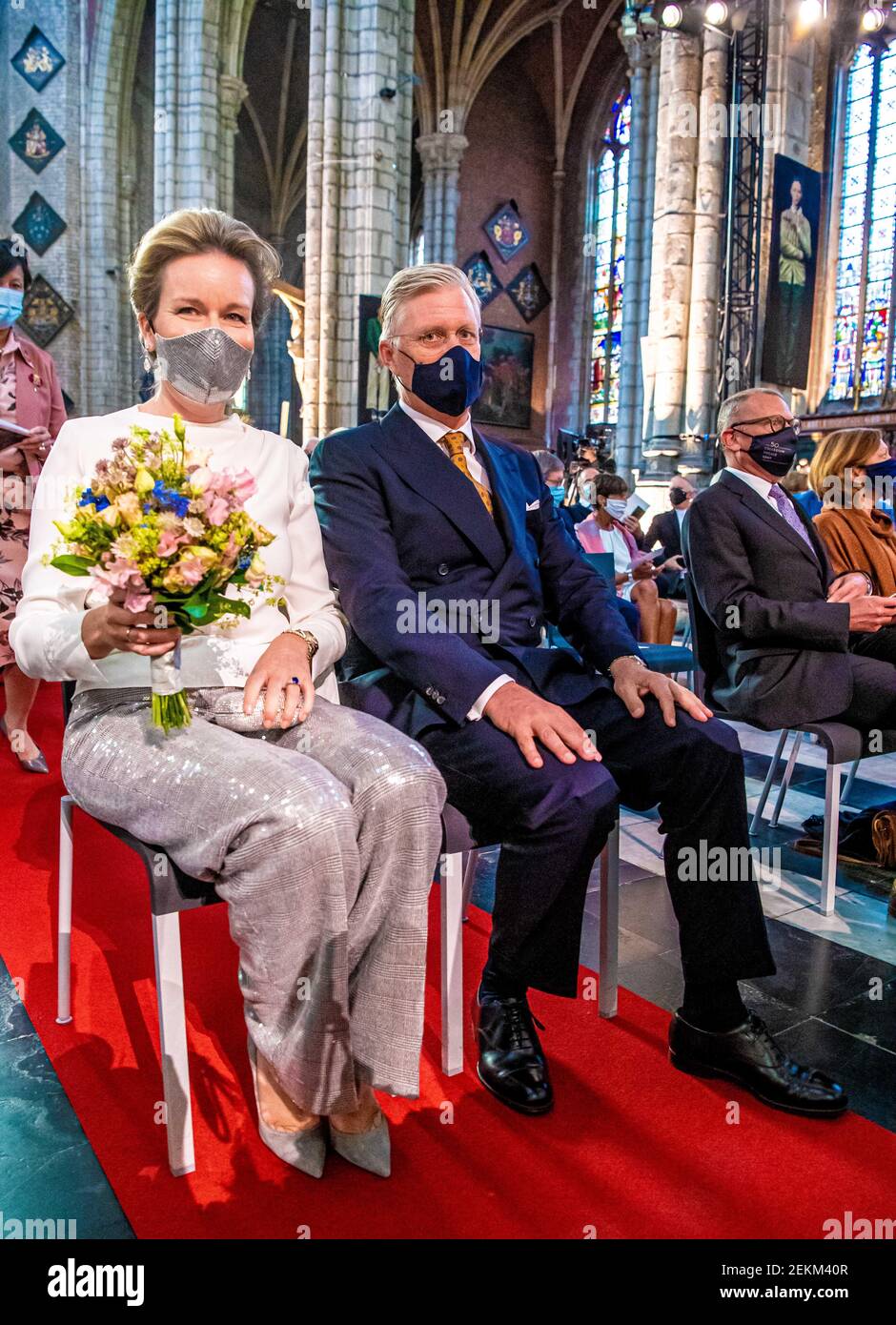 King Philippe - Filip and Queen Mathilde present at the Fur Jan van ...