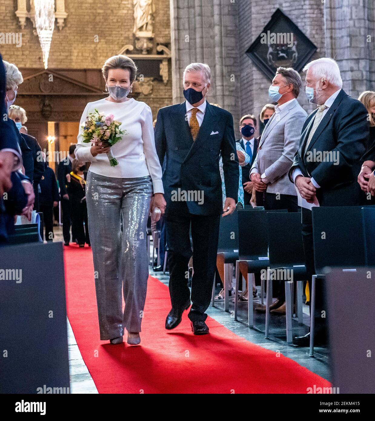King Philippe - Filip and Queen Mathilde present at the Fur Jan van ...