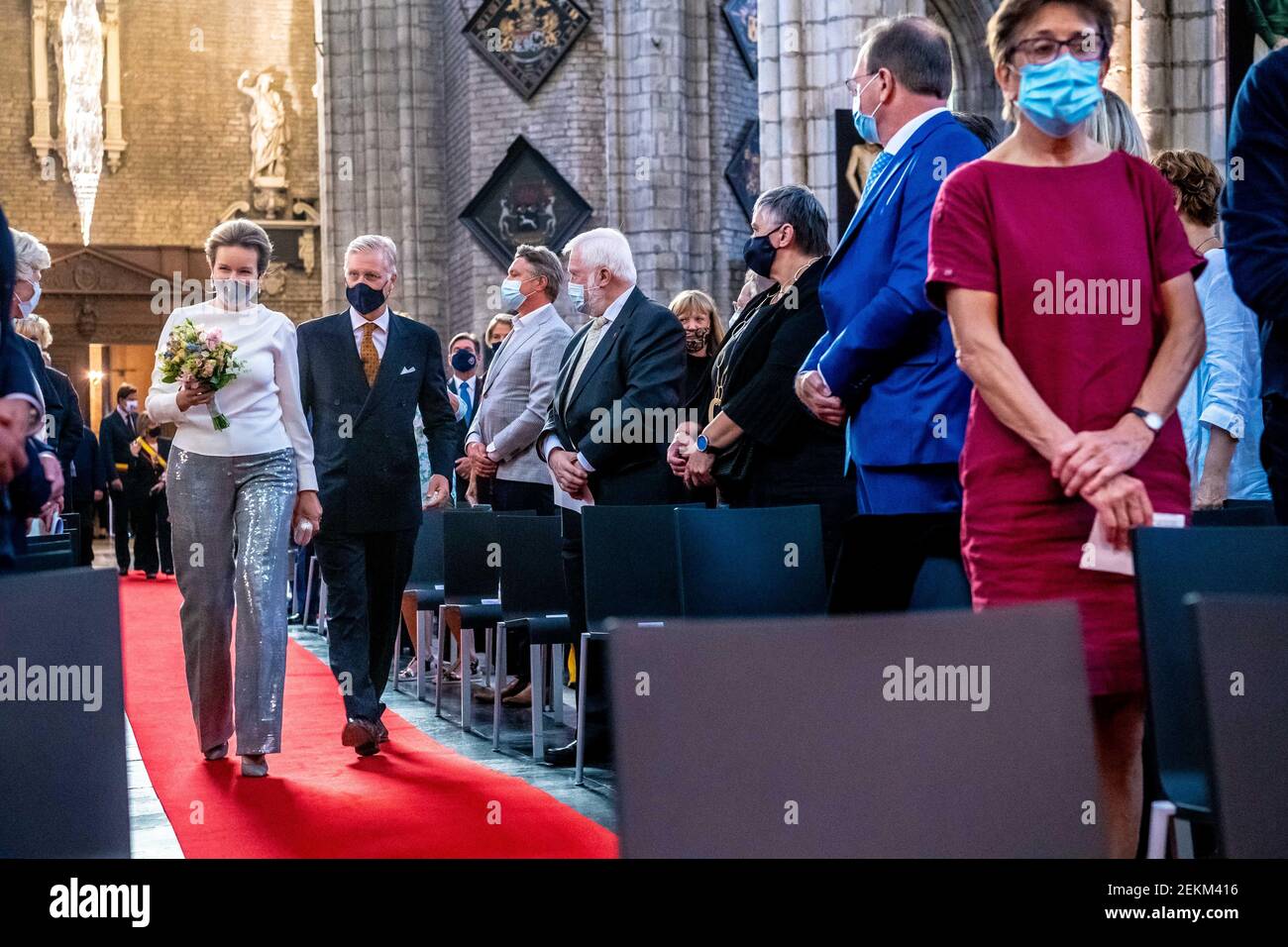 King Philippe - Filip and Queen Mathilde present at the Fur Jan van ...