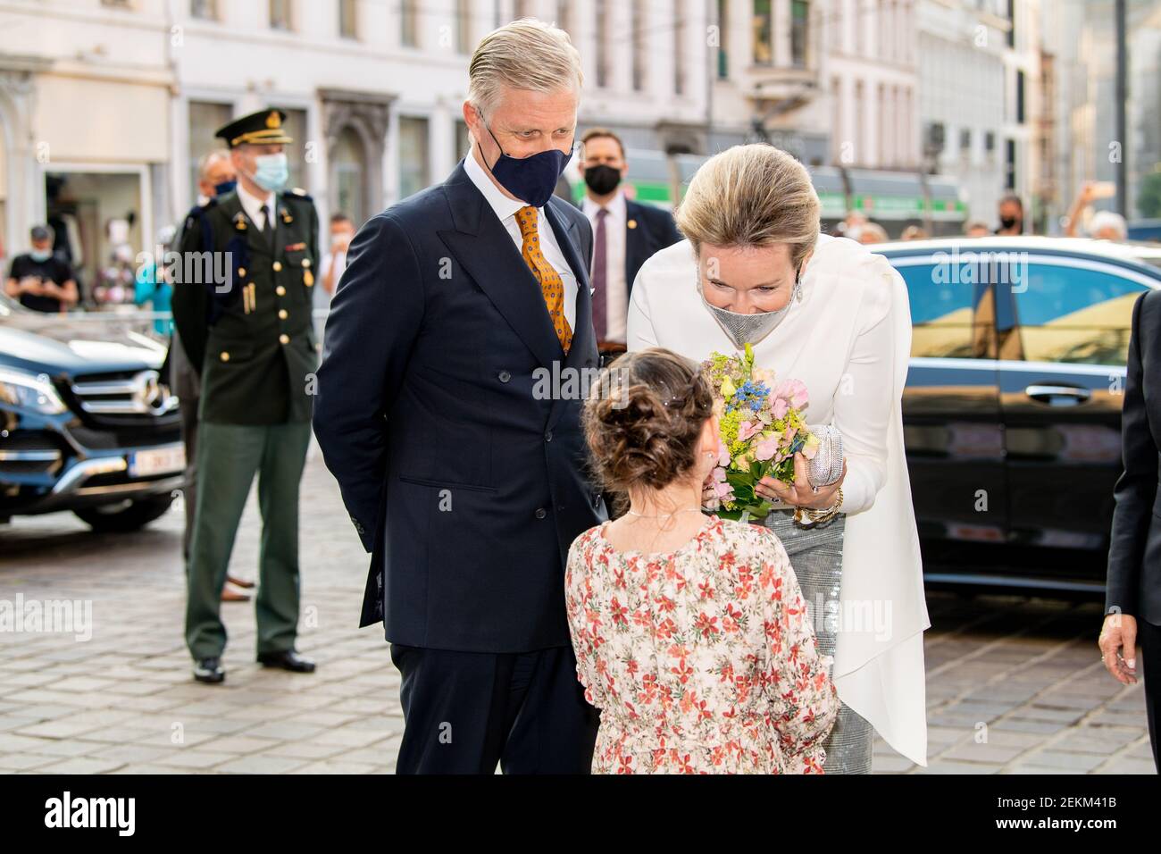 King Philippe - Filip and Queen Mathilde present at the Fur Jan van ...