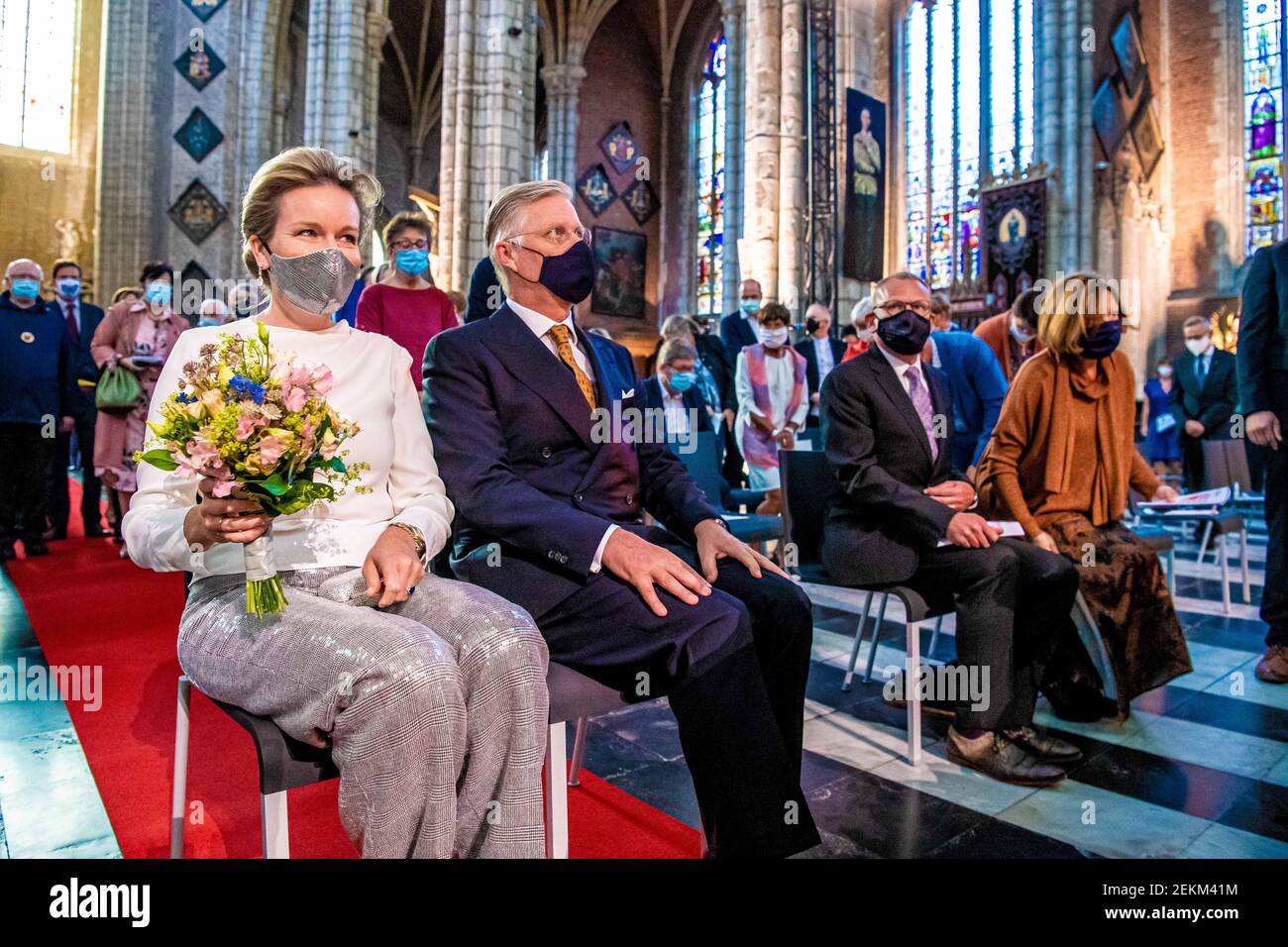 King Philippe - Filip and Queen Mathilde present at the Fur Jan van ...