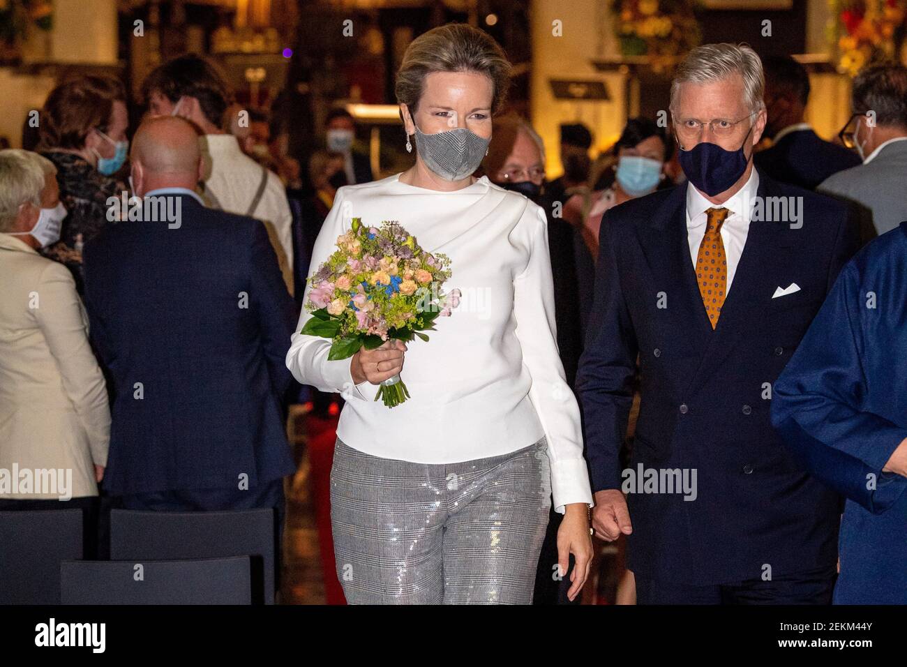 King Philippe - Filip and Queen Mathilde present at the Fur Jan van ...