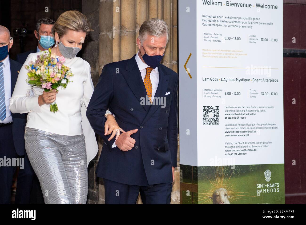 King Philippe - Filip and Queen Mathilde present at the Fur Jan van ...