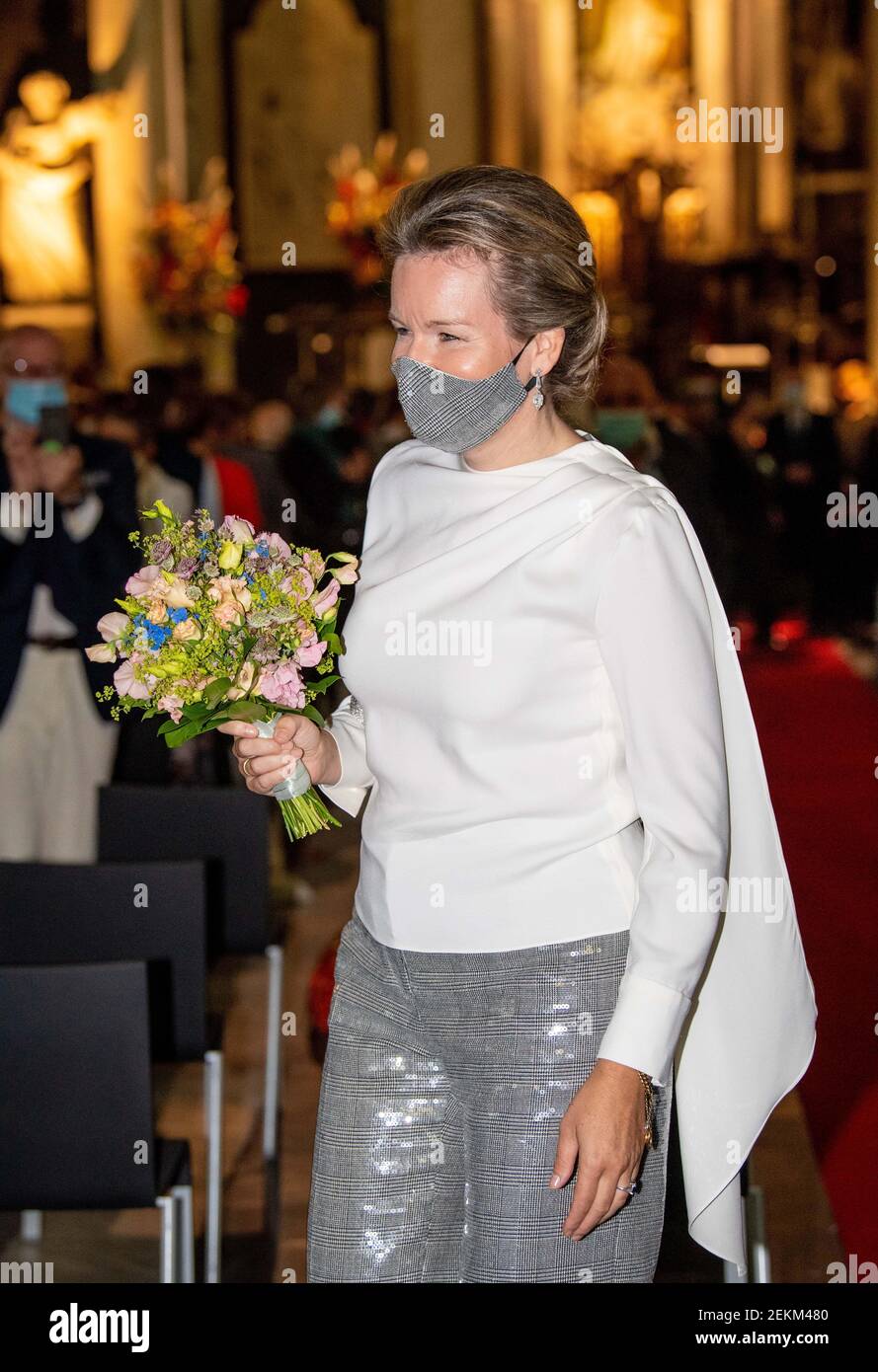 Queen Mathilde present at the Fur Jan van Eyck concert in the Saint ...