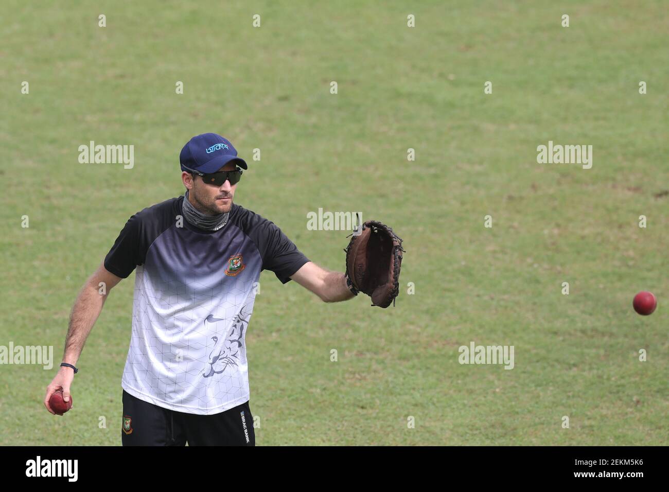 Bangladesh Fielding Consultant Ryan Cook in action during practice ...