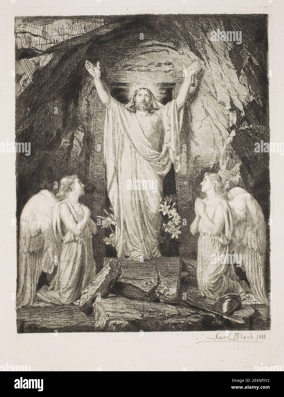 Carl Bloch (1834-1890), the resurrection of Christ, 1881 Stock Photo ...