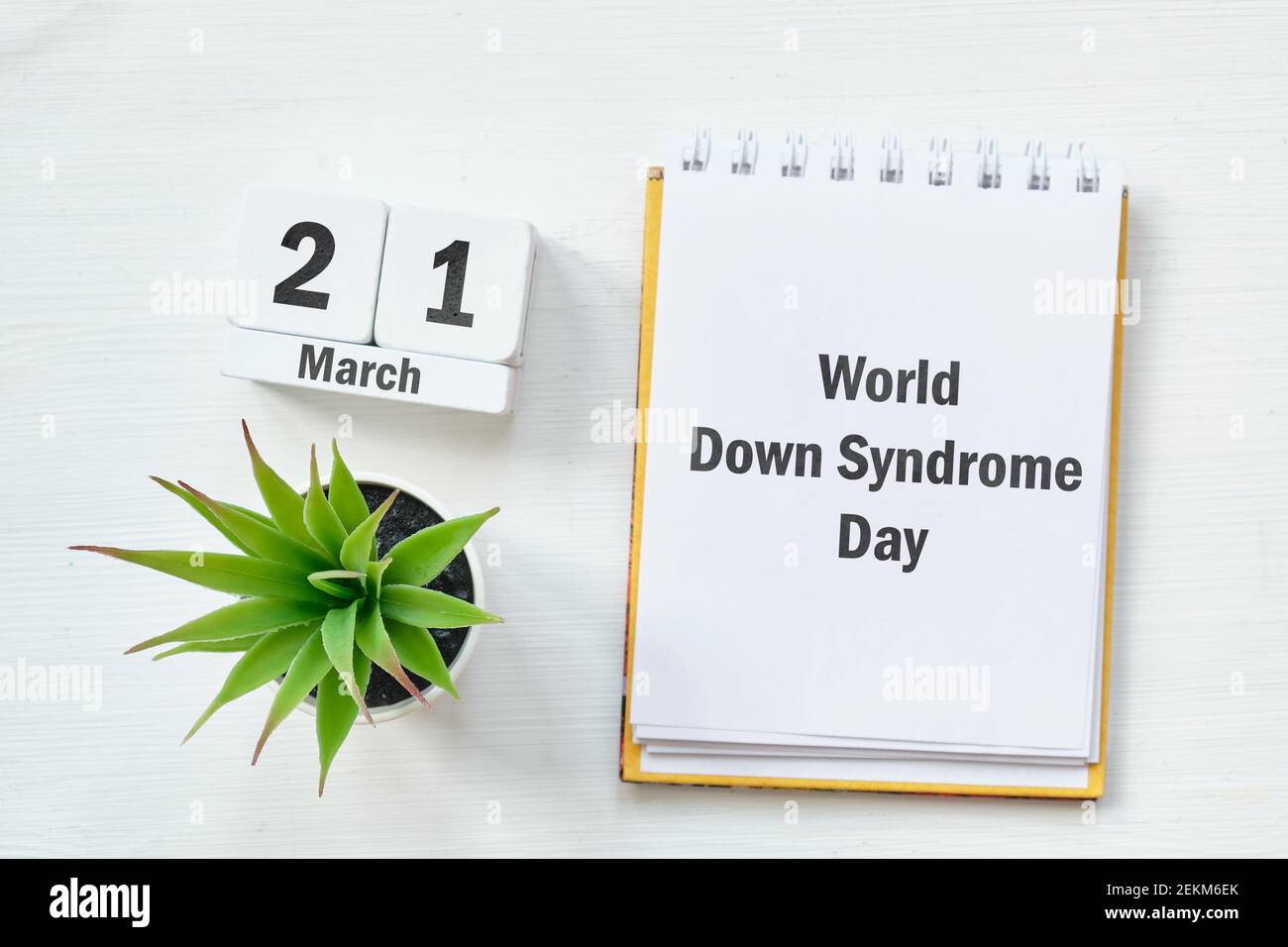 World Down Syndrome Day of Spring month calendar march Stock Photo - Alamy