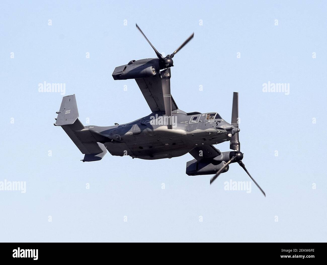 An CV-22B Osprey tilt-rotor military aircraft of the U.S. Air Forces ...
