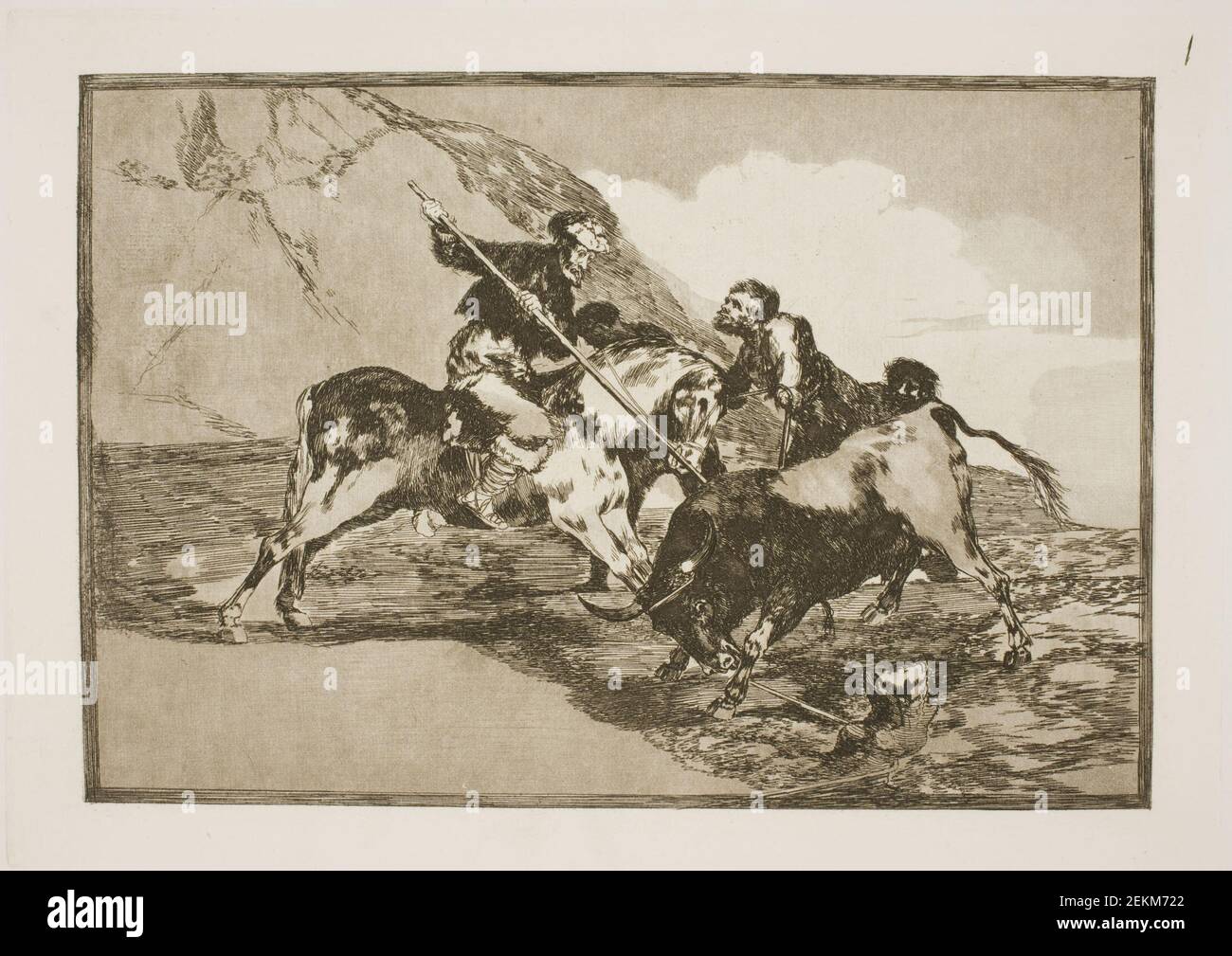 Francisco de Goya (1746-1828), the way the old Spaniards for horse ...