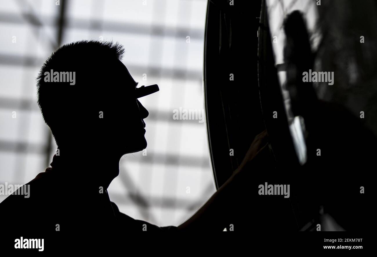 HAIKOU, CHINA - SEPTEMBER 22, 2020 - Technical support technician Xu ...