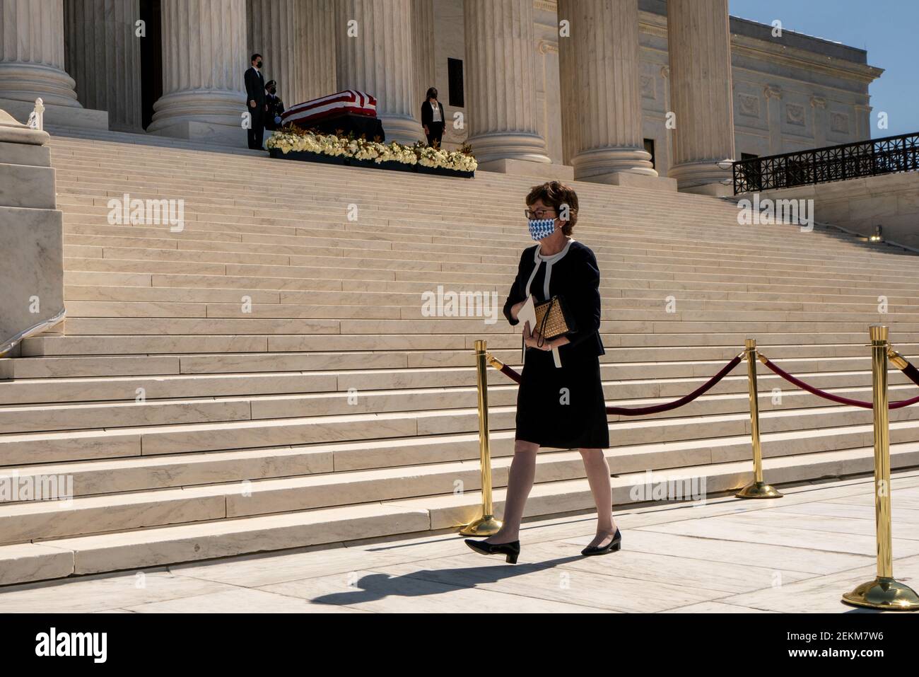 U.S. Sen. Susan Collins (R-ME) stops to pay her respects for Associate ...