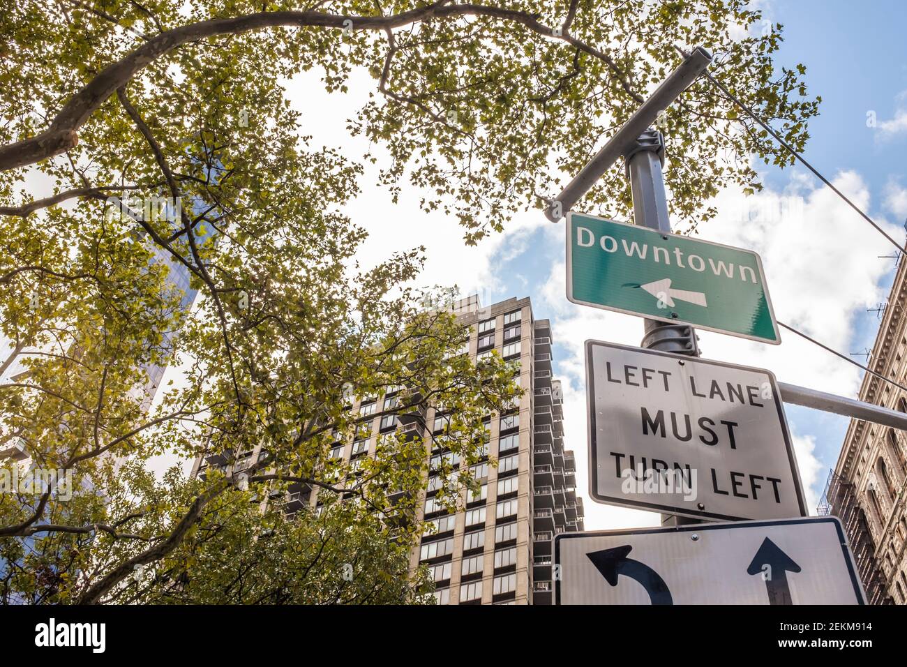 Road signs in the city Stock Photo - Alamy
