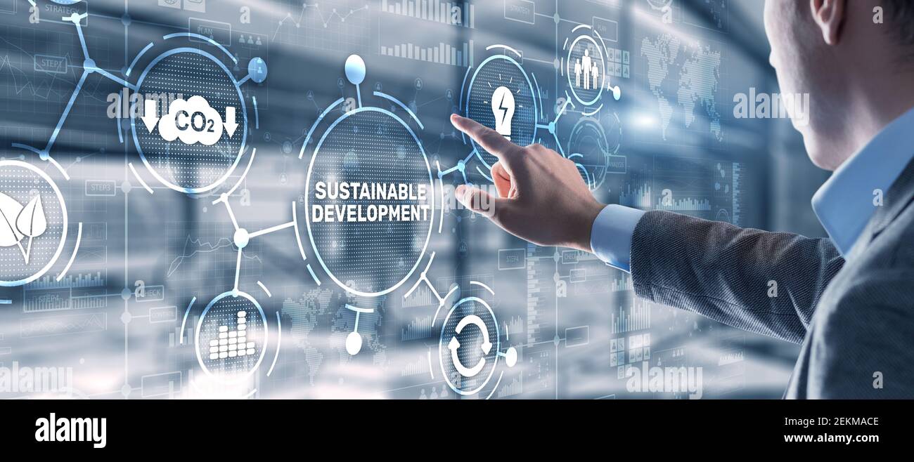 Sustainable Balanced Development. Balance between nature and science ...