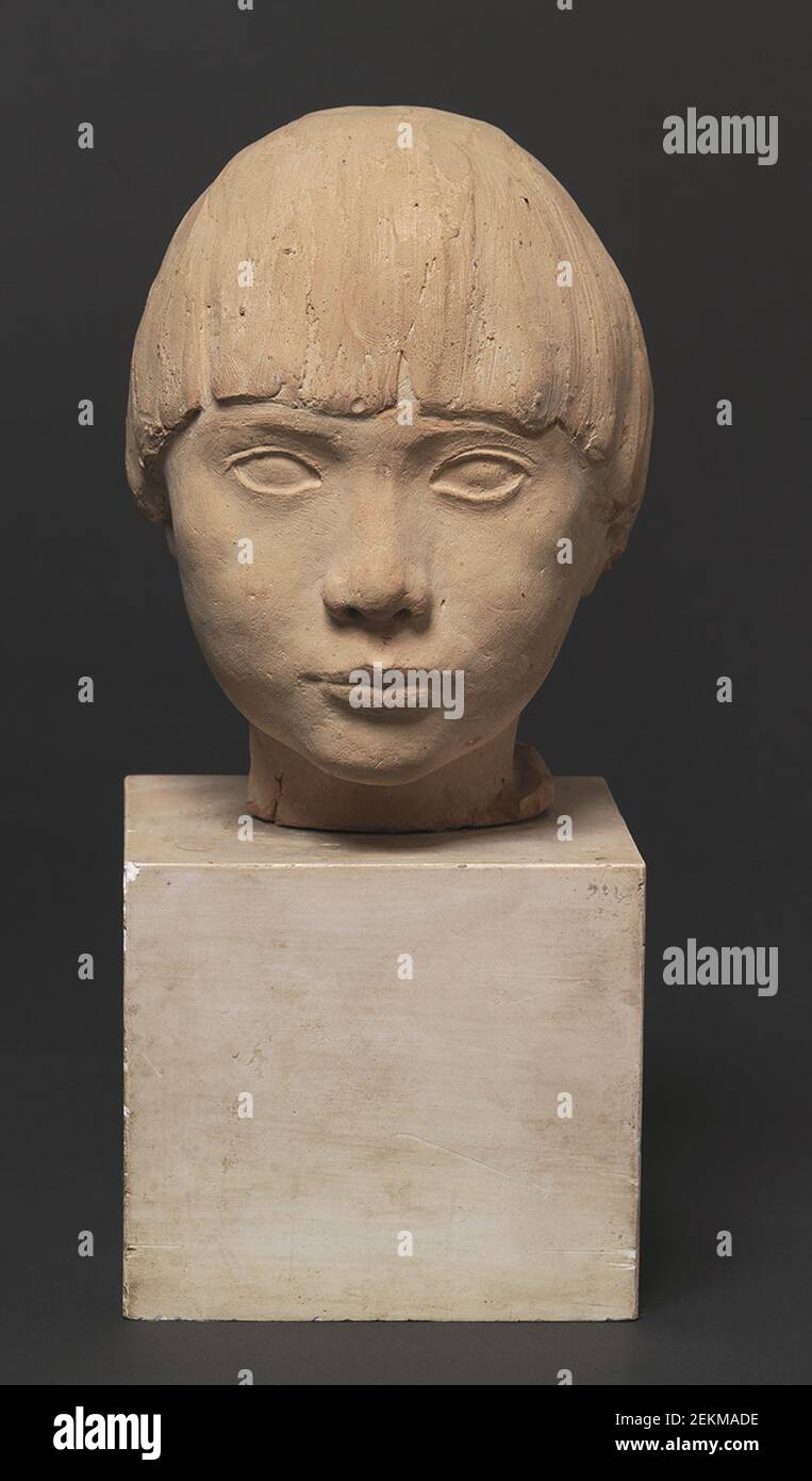Svend Rathsack (1885-1941), head of a Greenlandic boy, 1931 Stock Photo ...