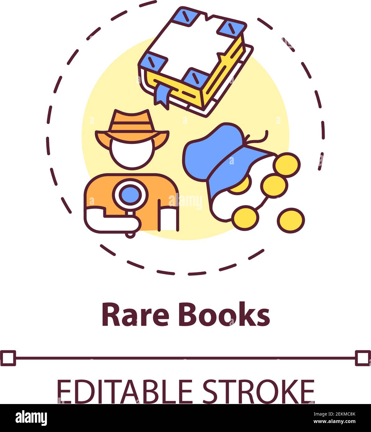 Rare books concept icon Stock Vector Image & Art - Alamy