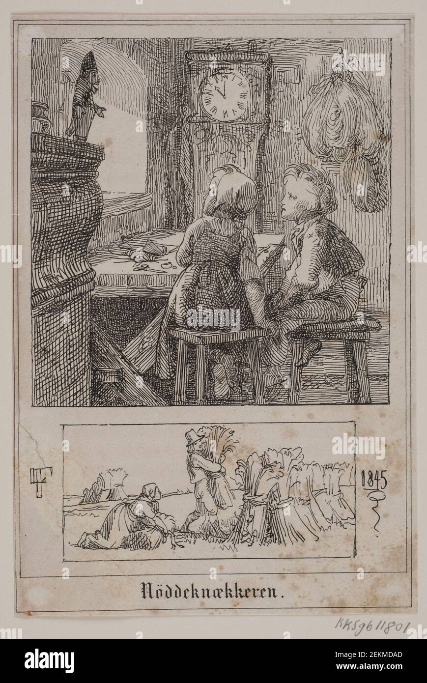 Lorenz Froelich (1820-1908), Noeddeknaekkeren, 1845 Stock Photo - Alamy