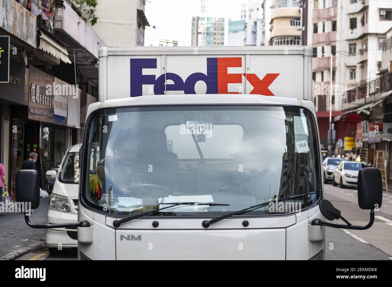 American FedEx Express delivery truck seen in Hong Kong. (Photo by ...