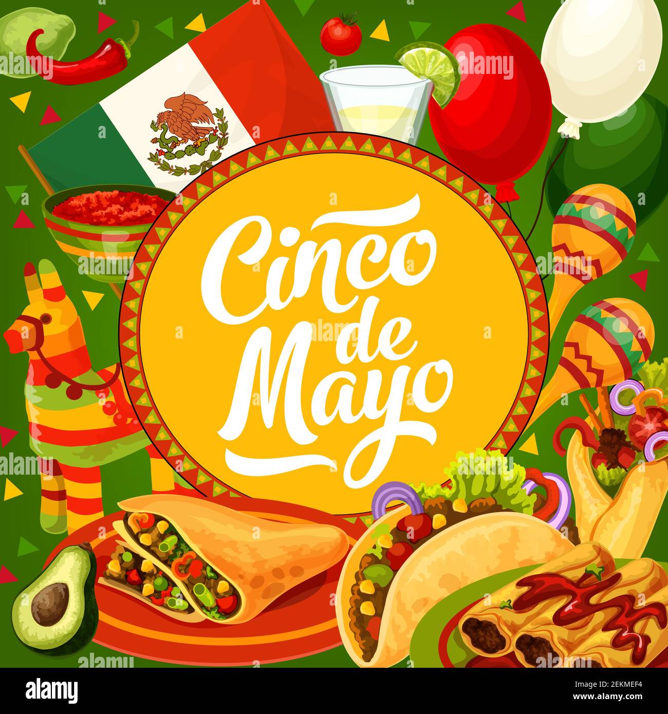 Mexican pinata in mexico flag hi-res stock photography and images - Alamy