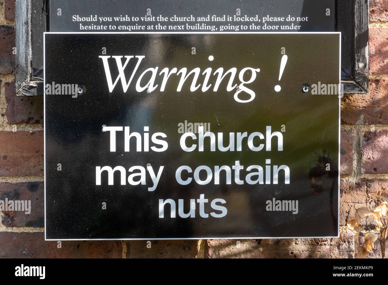 Warning this church may contain nuts hi-res stock photography and ...