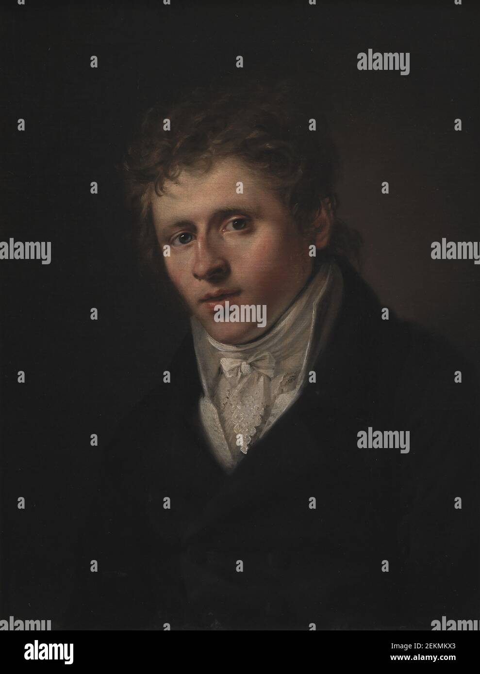 C.A. Jensen (1792-1870), Portraet of J.C. Dahl, About 1815 Stock Photo ...