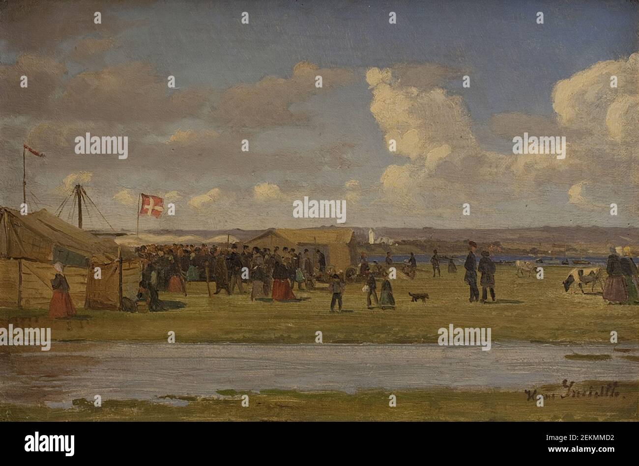 Hans Smidth (1839-1917), Fur marked, 1860-1900 Stock Photo - Alamy