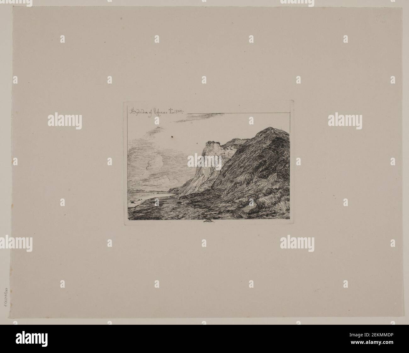 Johan Thomas Lundbye (1818-1848), south side of Refnaes, December 1844 ...