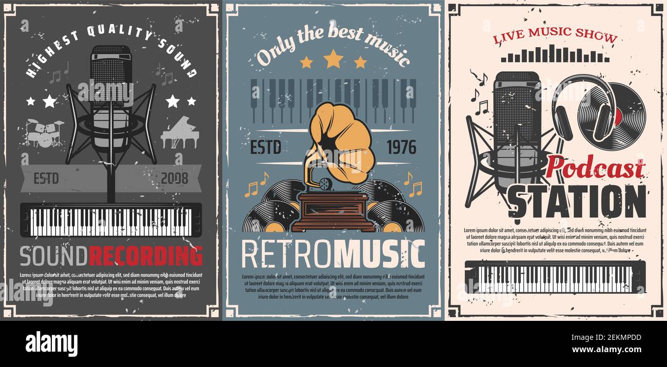 Album recording Stock Vector Images - Alamy