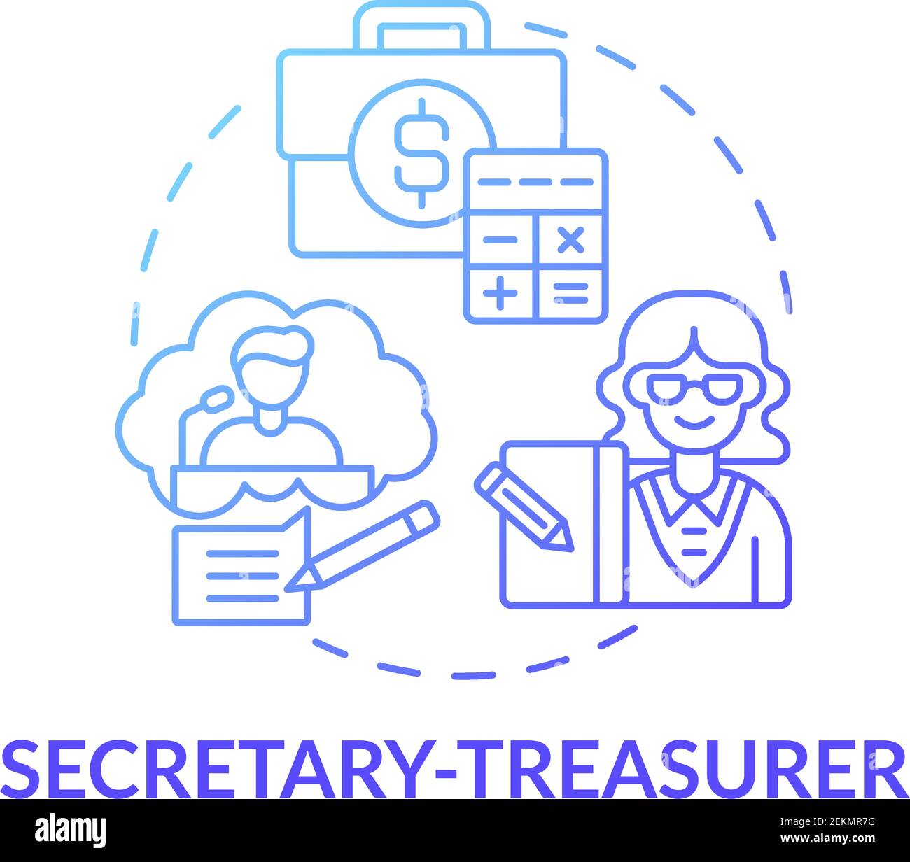 Secretary treasurer concept icon Stock Vector Image & Art - Alamy