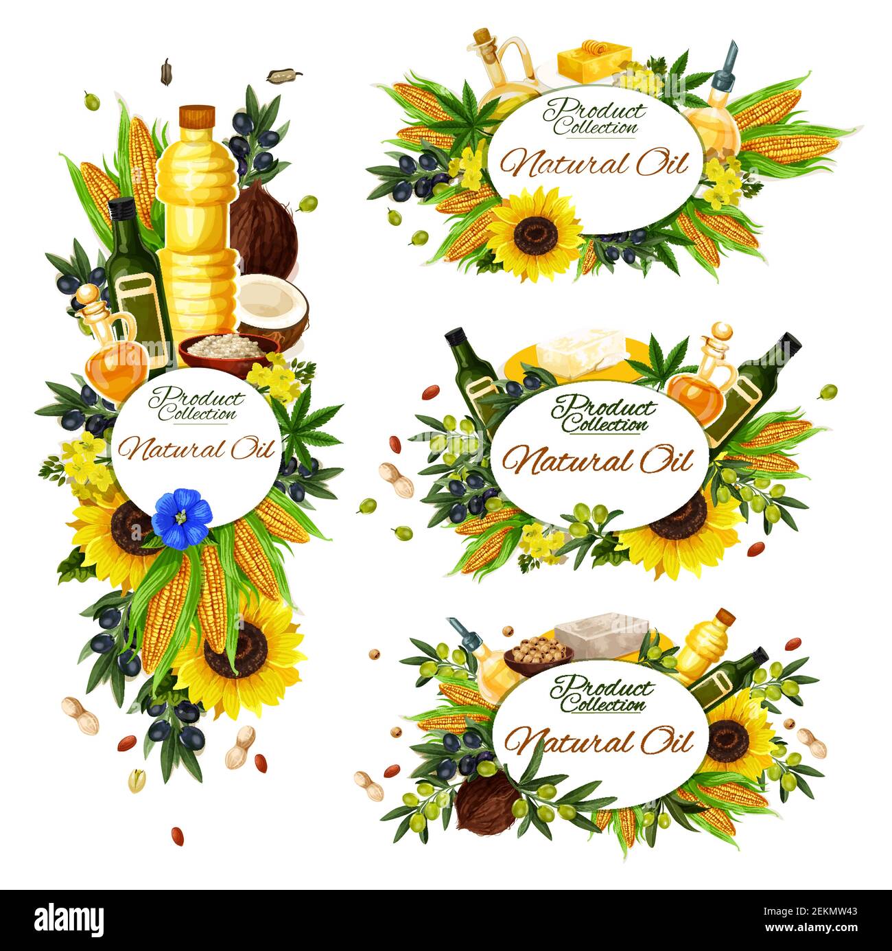 Butter margarine oil isolated Stock Vector Images - Alamy