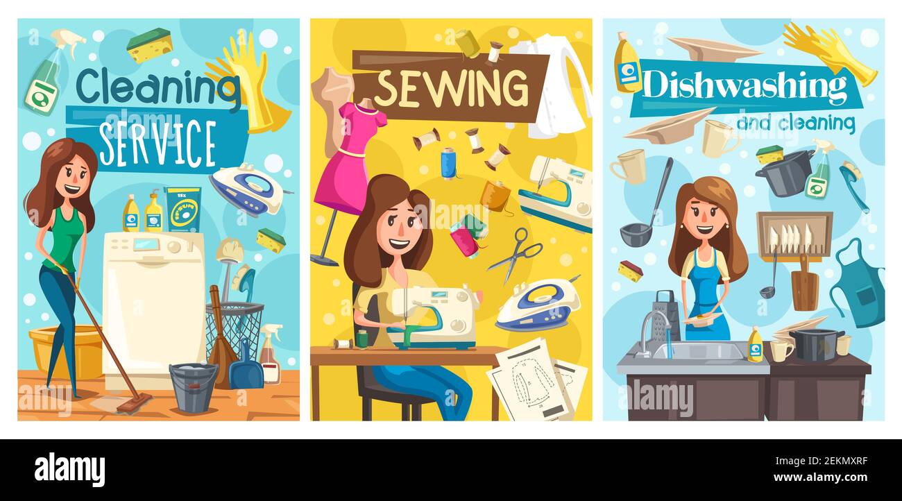 Household chores, dishwashing, sewing and house cleaning service ...