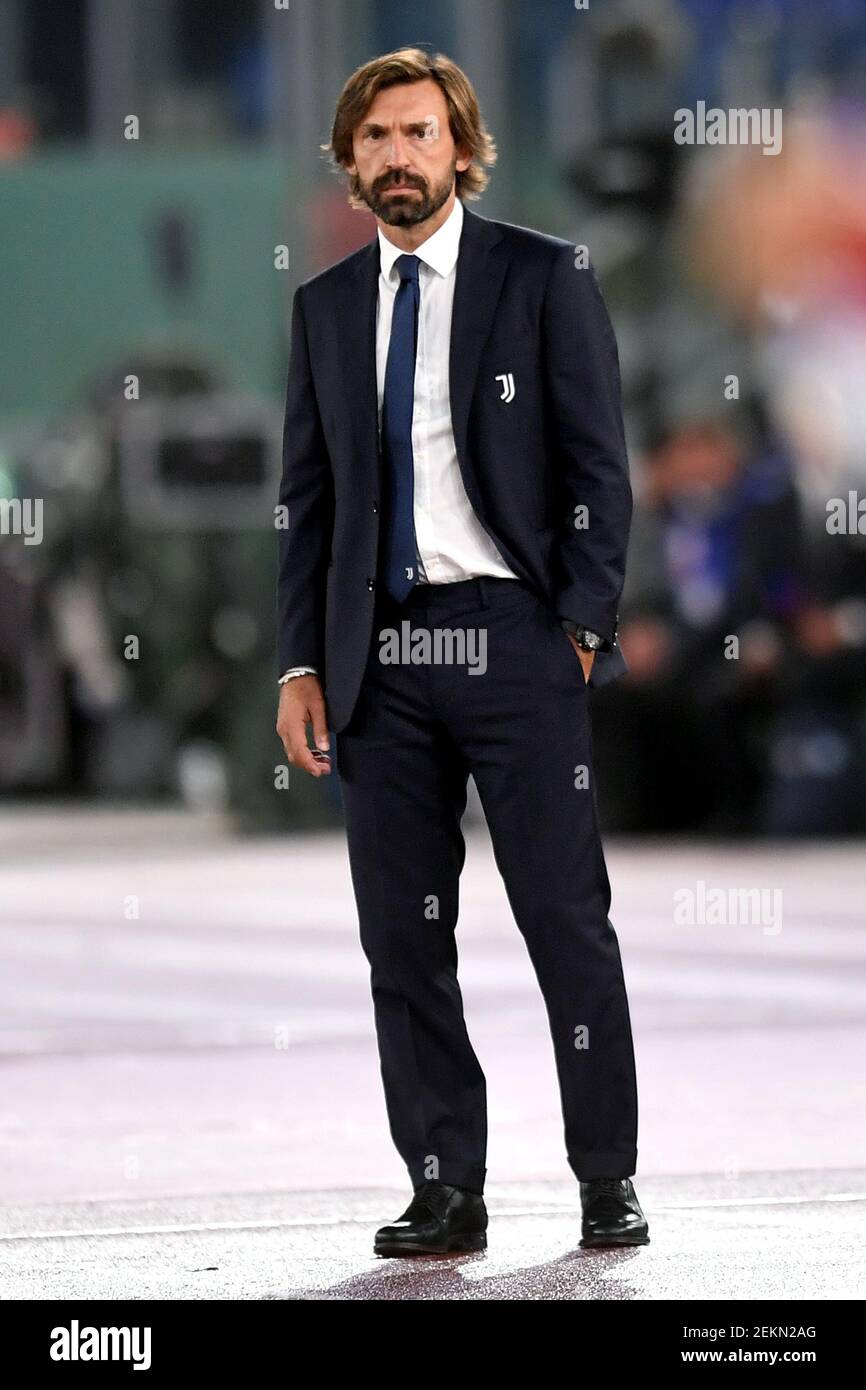 Andrea Pirlo coach of Juventus FC looks on during the Serie A football ...