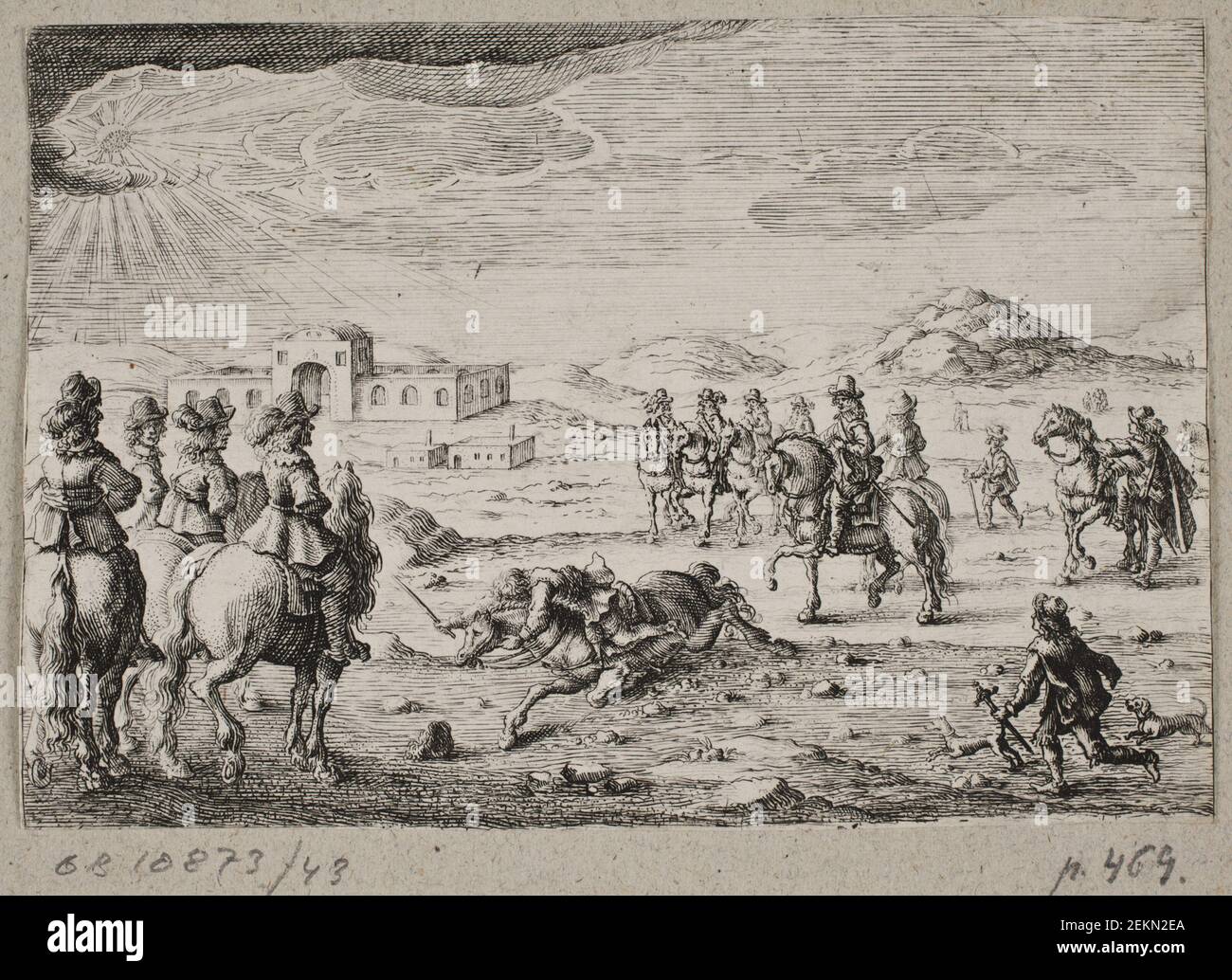 Unknown (1650-1700), European riders in an Aabent landscape. In the ...