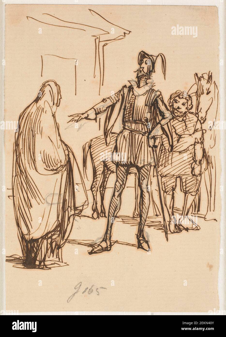 Wilhelm Marstrand (1810-1873), Don Quixote and Dona Roderiguez, 1810 ...