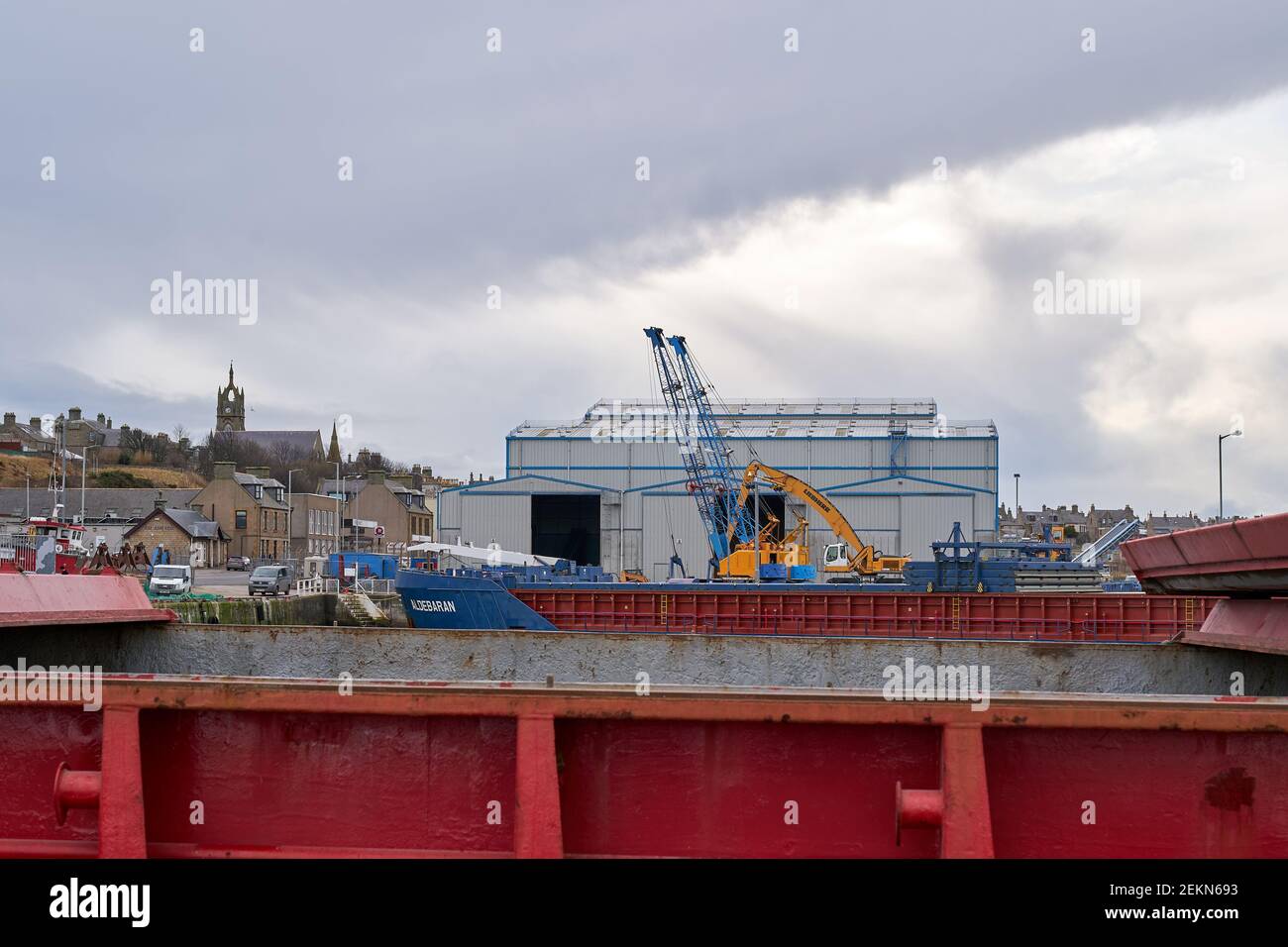 23 February 2021. Buckie Harbour, Buckie, Moray, Scotland, UK. This is ...