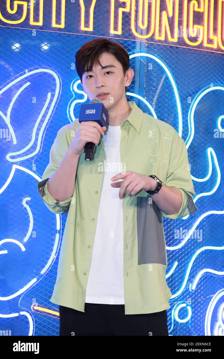 Chinese actor Deng Lun attends a brand promotional event in Shanghai ...