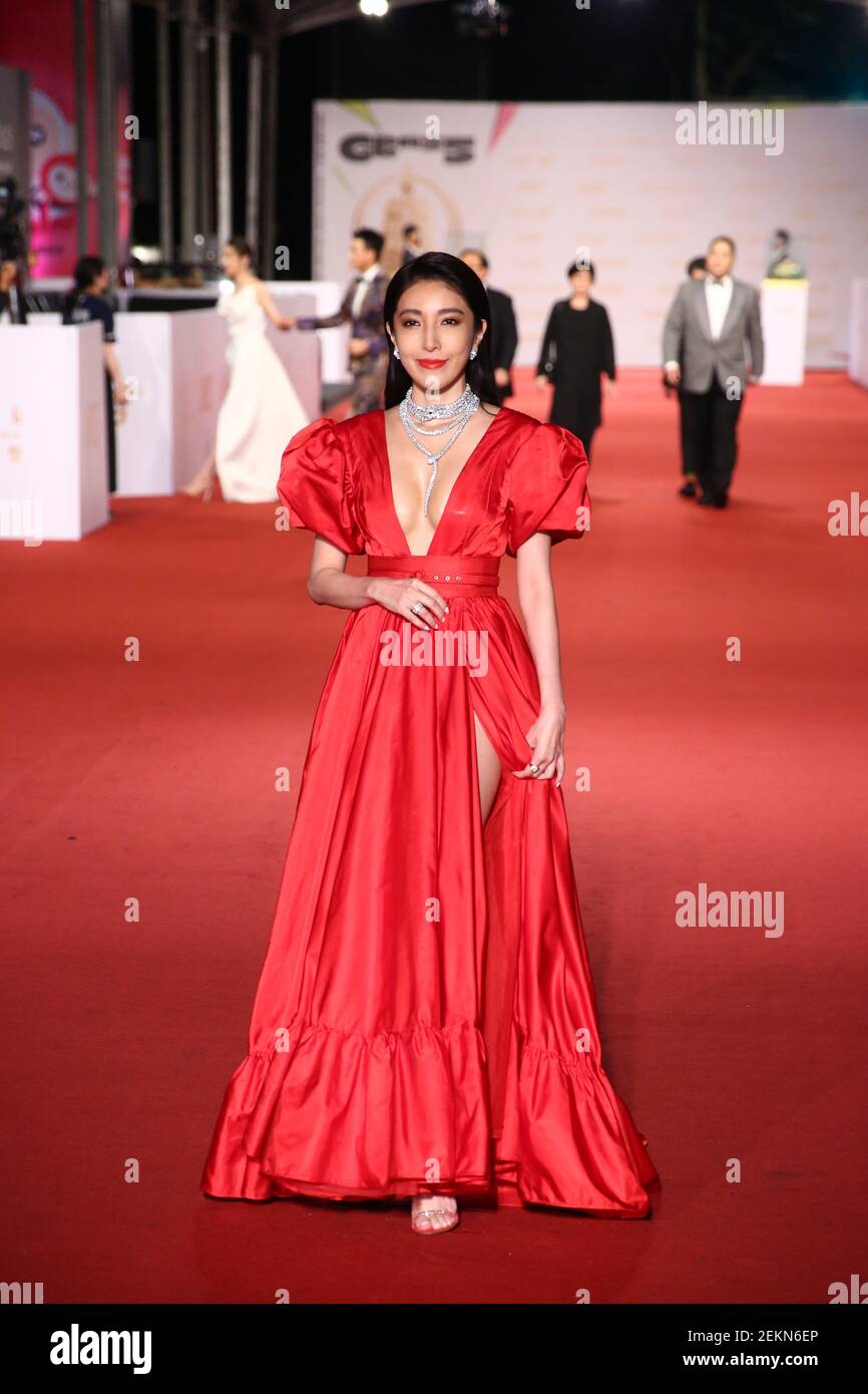 Taiwanese actress Cheryl Yang attends the 2020 Golden Bell Awards in ...