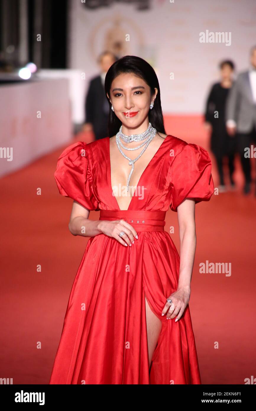 Taiwanese actress Cheryl Yang attends the 2020 Golden Bell Awards in ...