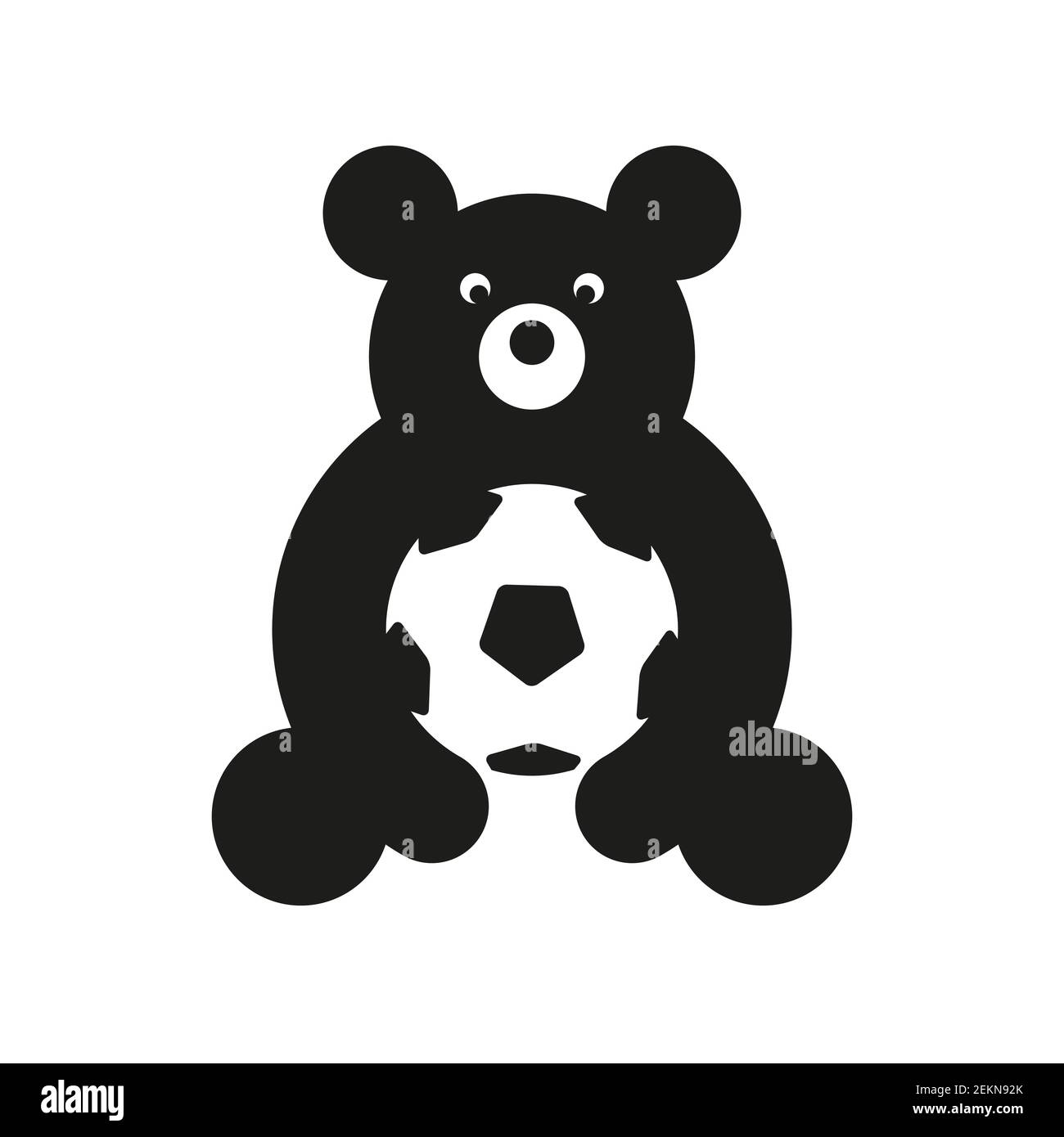 Football teddy mascot Stock Vector Images - Alamy